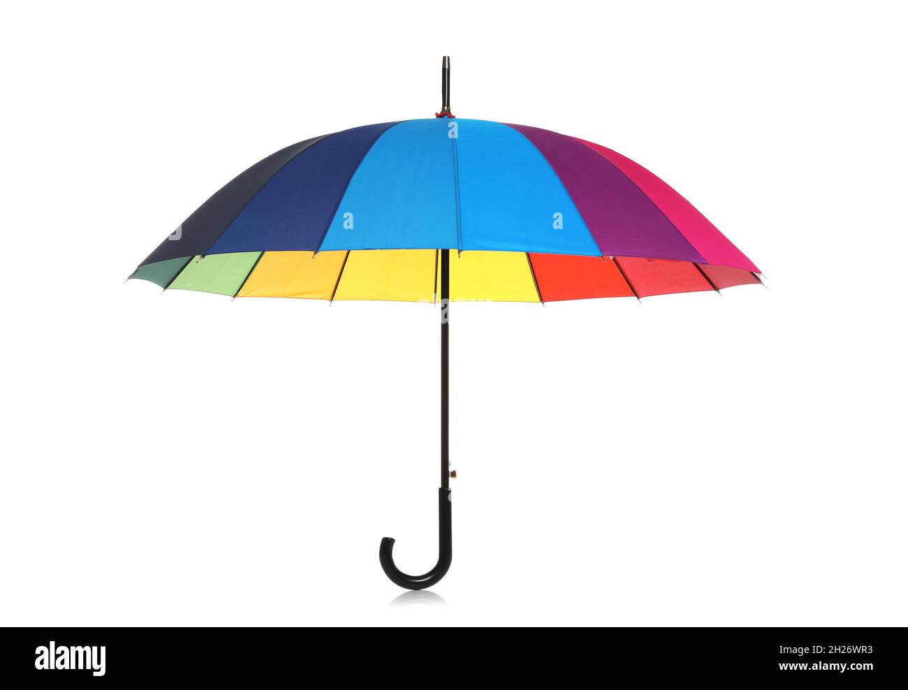 Beautiful open umbrella on white background Stock Photo - Alamy