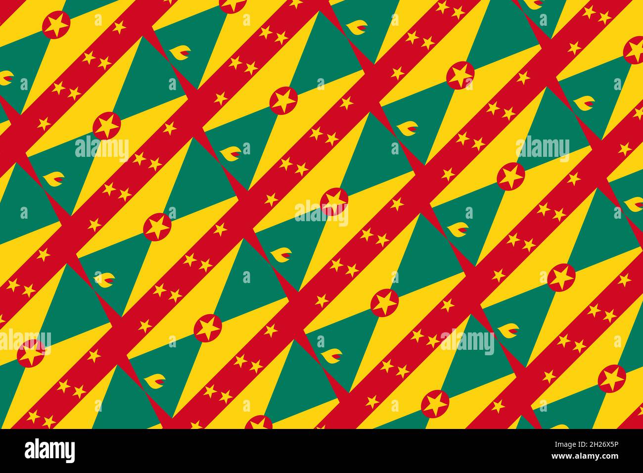Simple geometric pattern in the colors of the national flag of Grenada ...