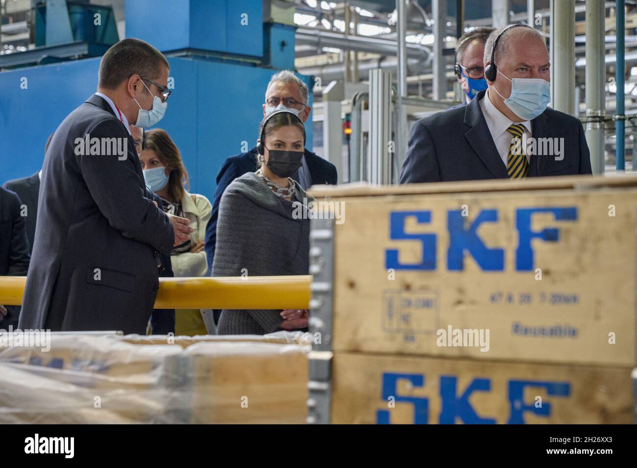 Turin, Italy on October 20, 2021. Crownprincess Victoria visit SKF ...