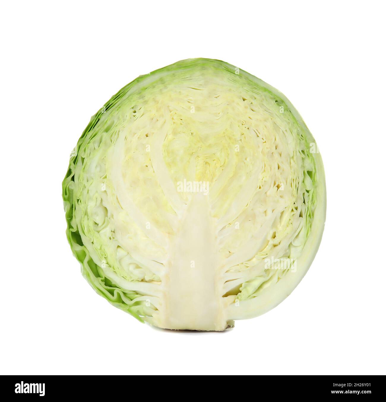 Half of cabbage on white background. Healthy food Stock Photo - Alamy