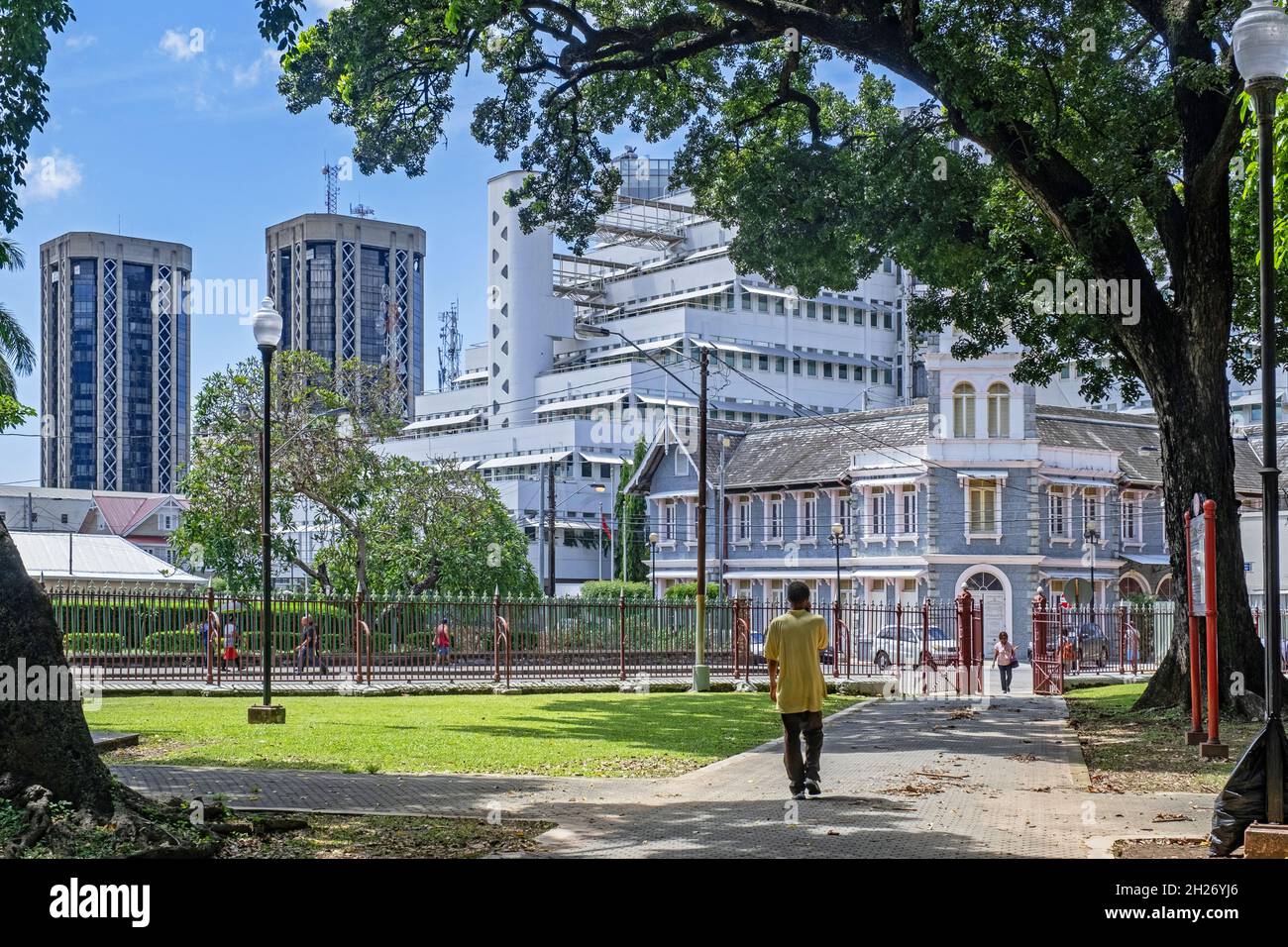 19th century Old Fire Station, now National Library Complex seen from ...