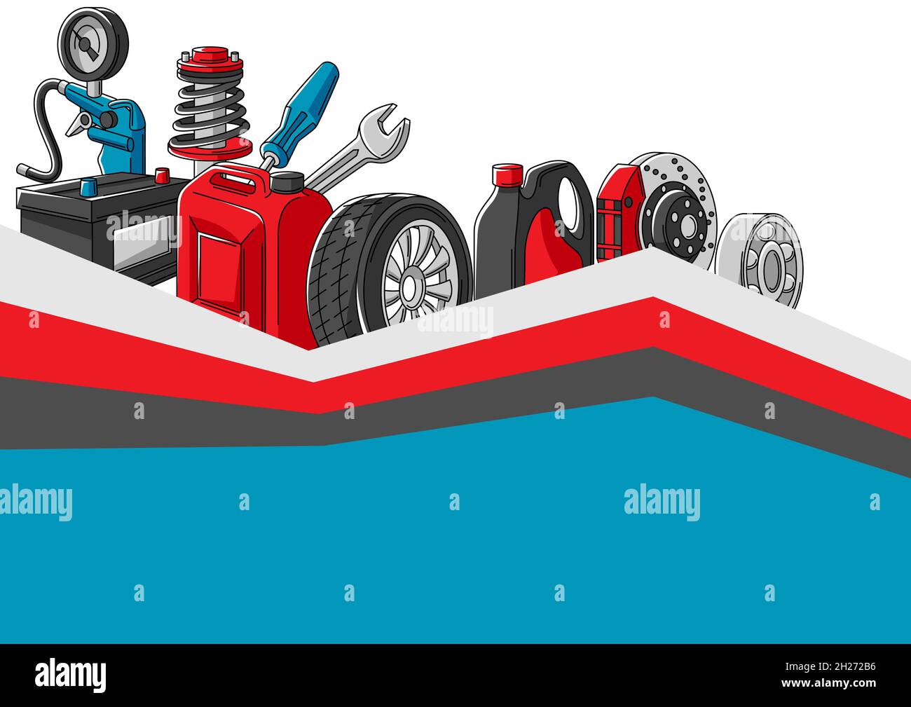 Car service illustration. Auto center repair concept for advertising ...