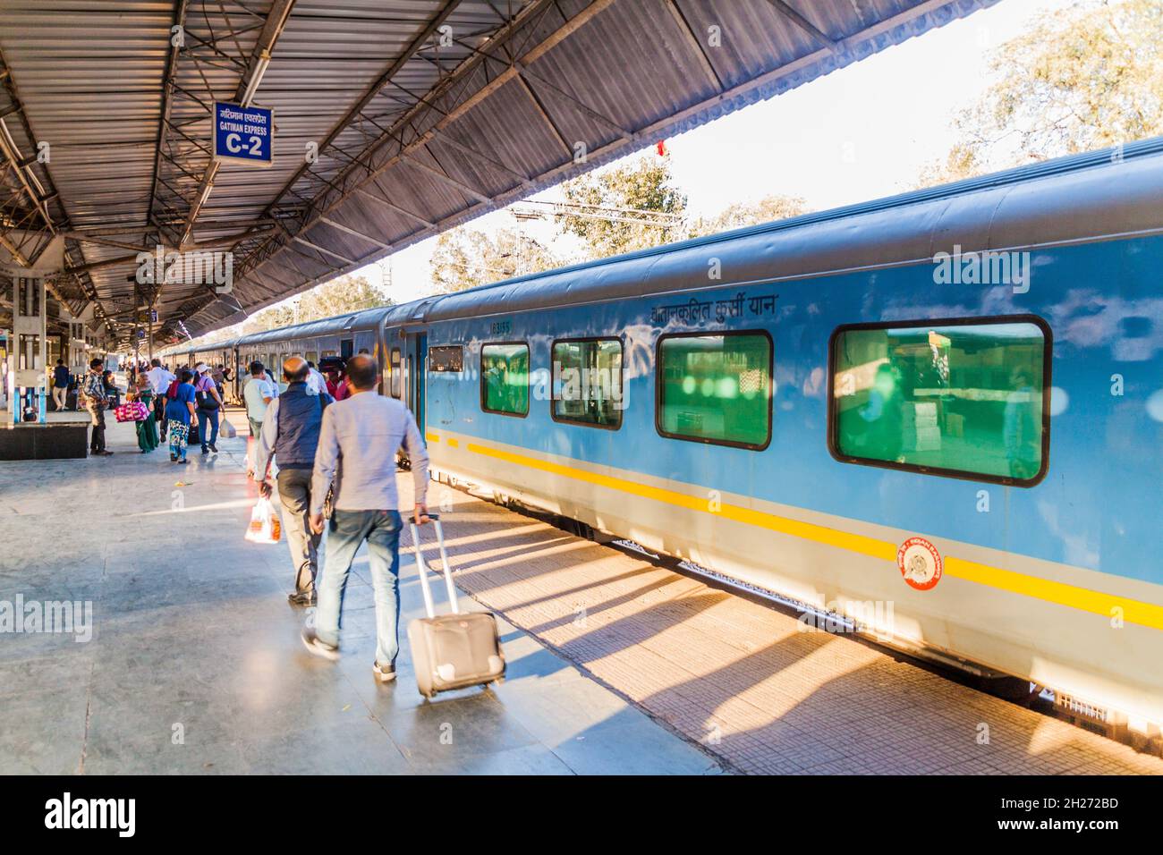 AGRA, INDIA - FEBRUARY 20, 2017: Gatimaan Express (Indian Railways ...