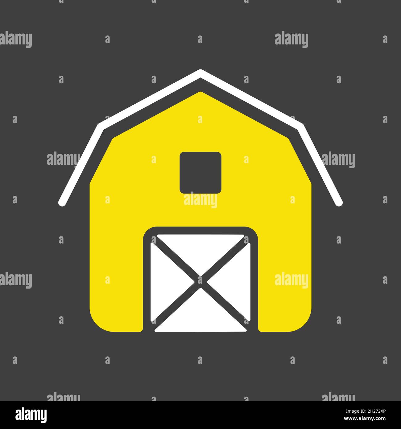 Barn glyph icon. Farm animal sign. Graph symbol for your web site ...