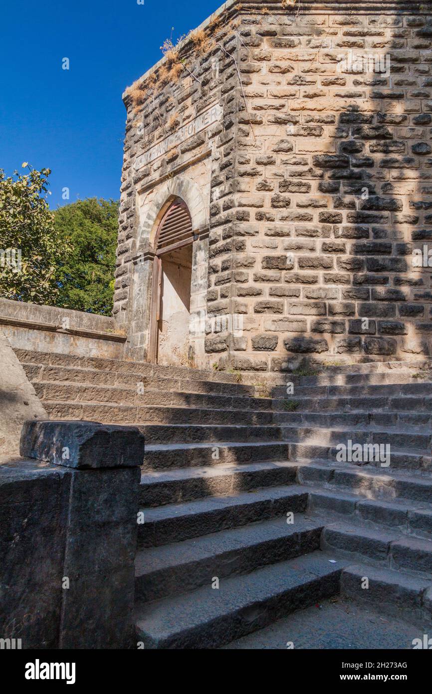 Entrance Tower of Uparkot Fort in Junagadh, Gujarat state, India Stock ...