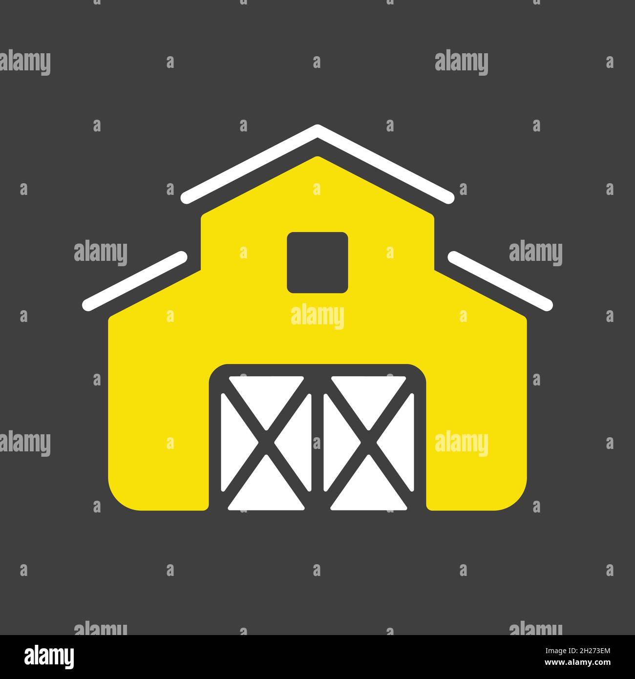 Barn glyph icon. Farm animal sign. Graph symbol for your web site ...