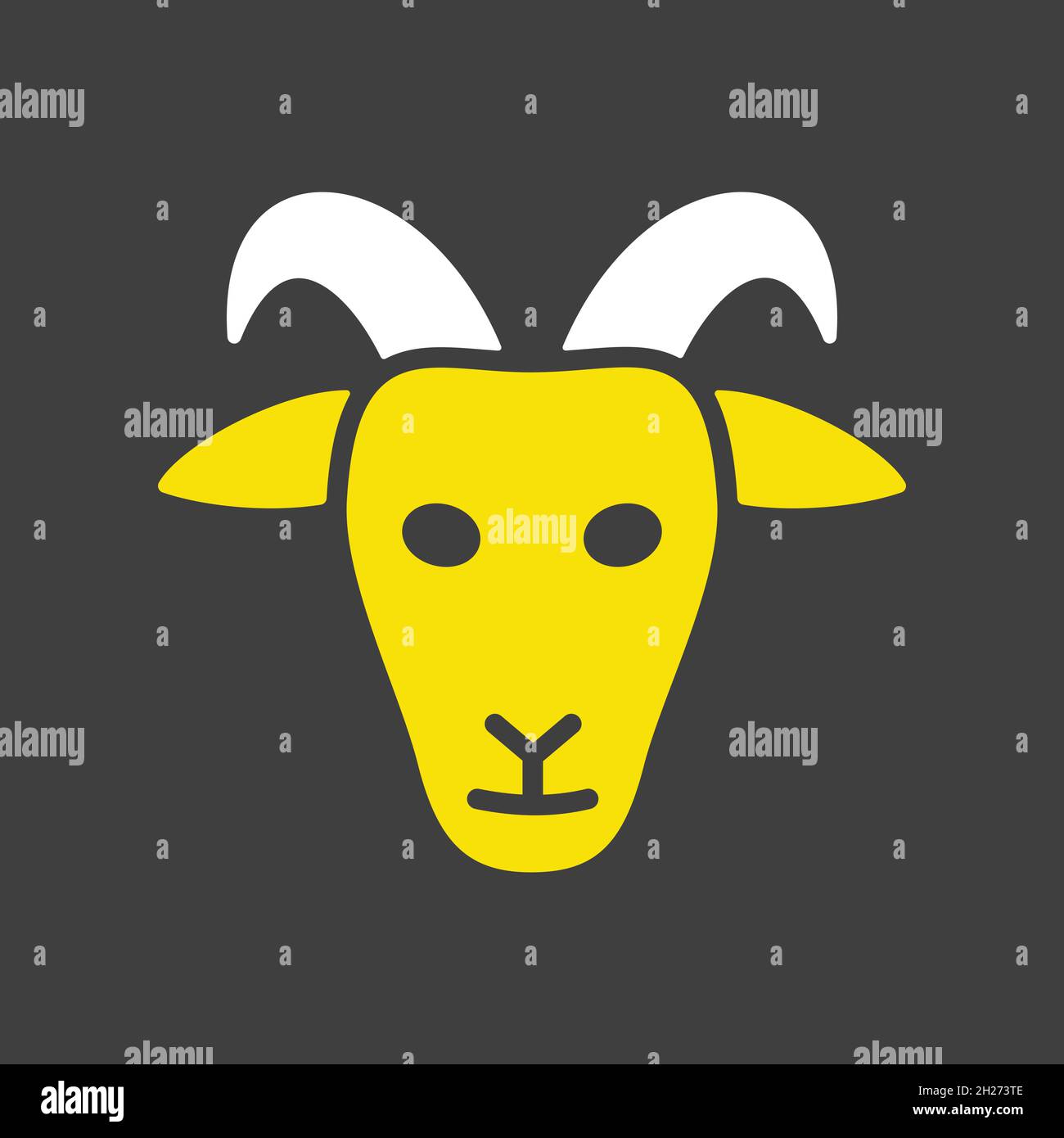 Goat glyph icon. Animal head. Farm sign. Graph symbol for your web site ...
