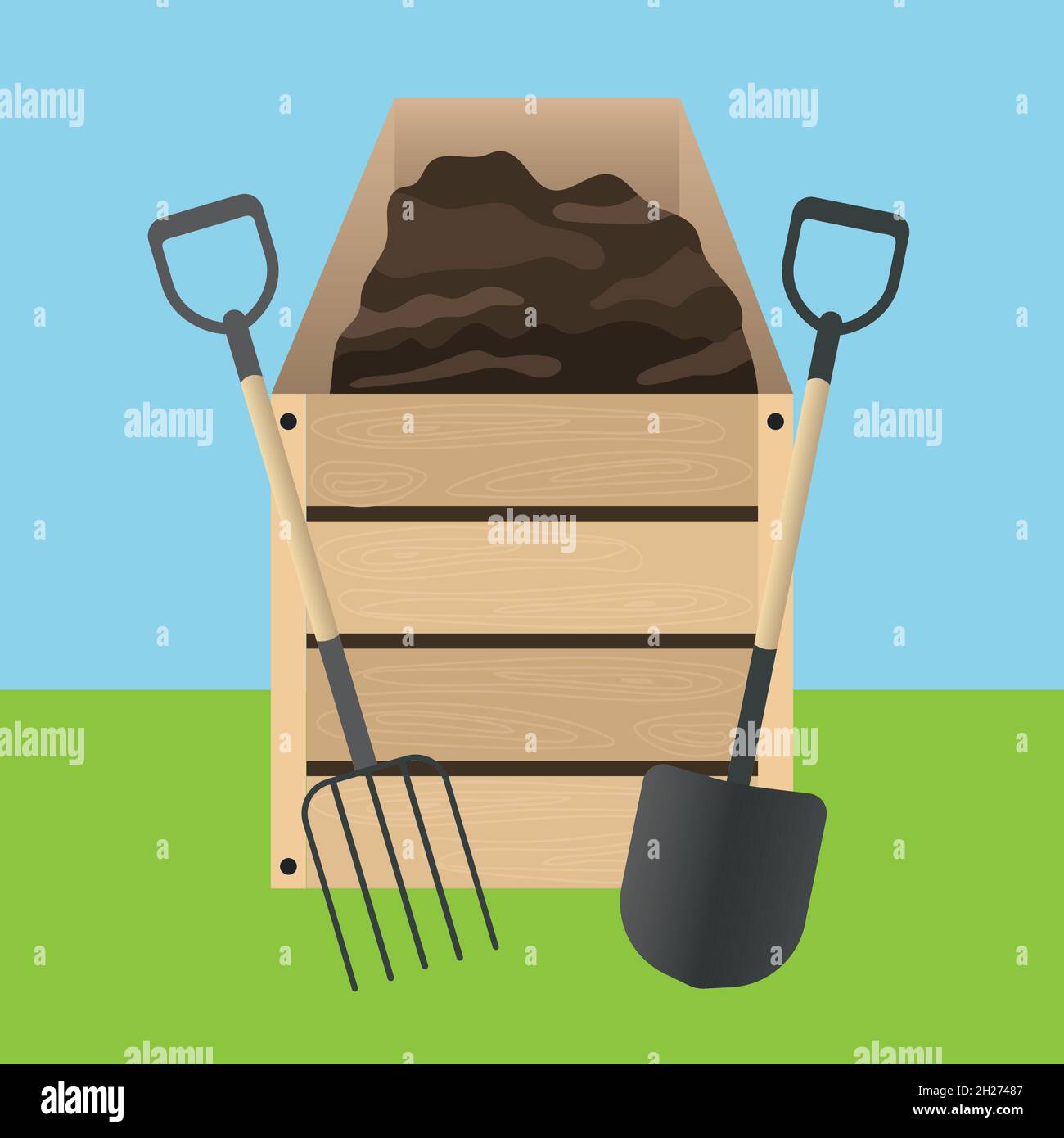 Pile Of Manure With Pitchfork Clip Art 58,948,706 Pitchfork Stock