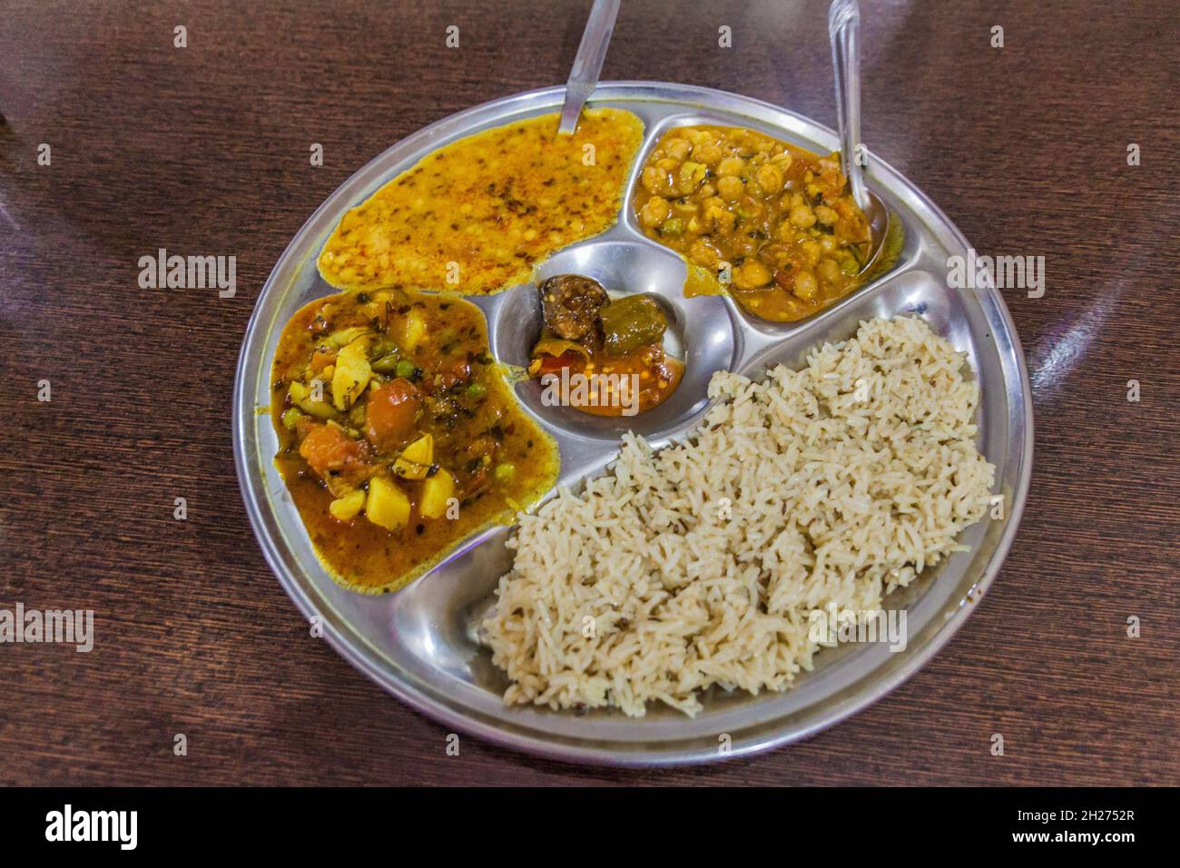 Typical thali meal in India Stock Photo - Alamy