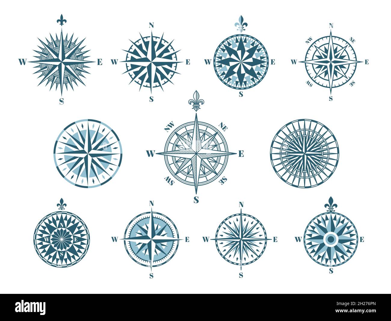 Vintage Compass Rose Vector