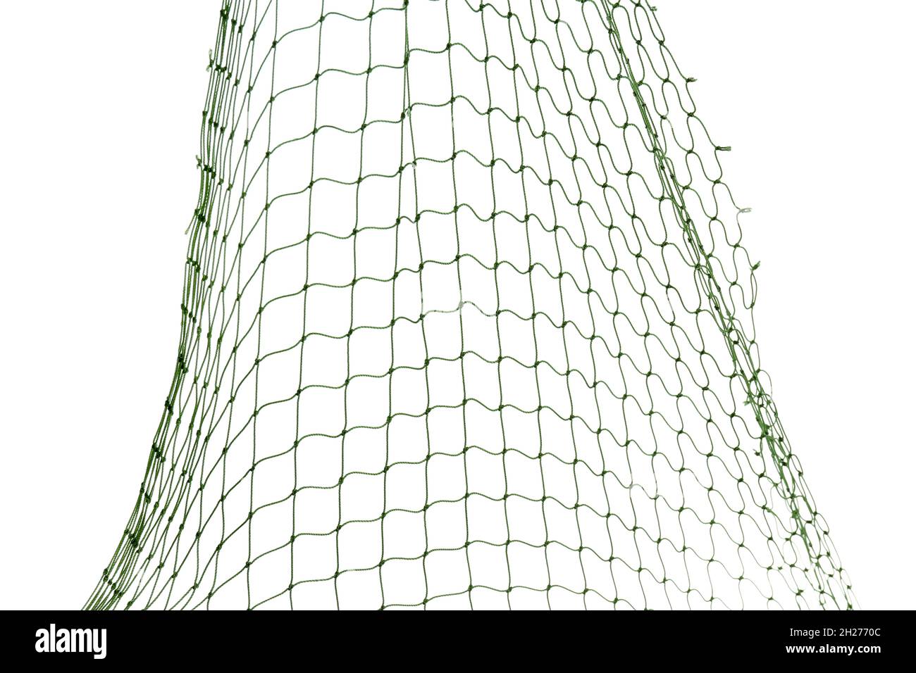 Fishing net on white background, closeup view Stock Photo - Alamy