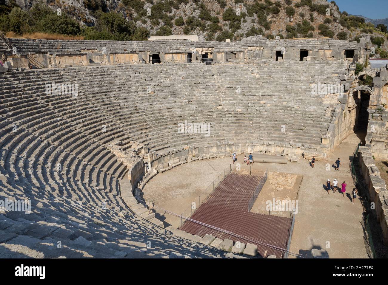 Antique Roman Theater in the ancient city of Myra at Lycia region ...