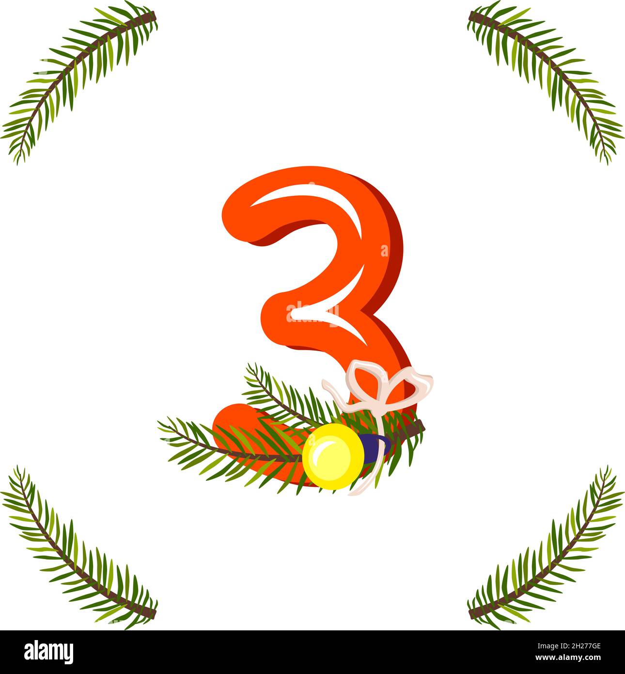 Number three pine Stock Vector Images - Alamy