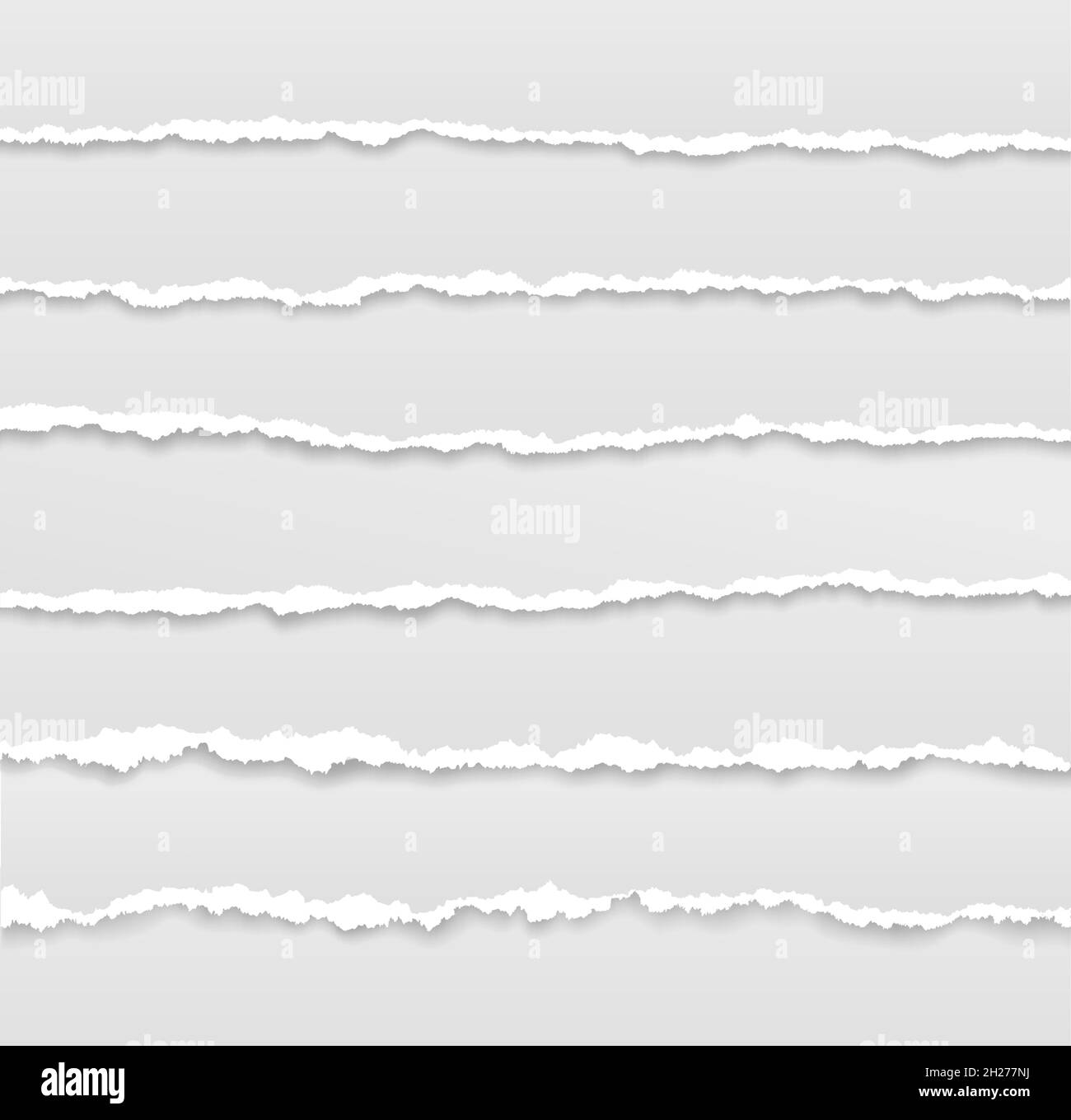 Torn page borders. Ripped edges paper banner, header design. Tear of ...