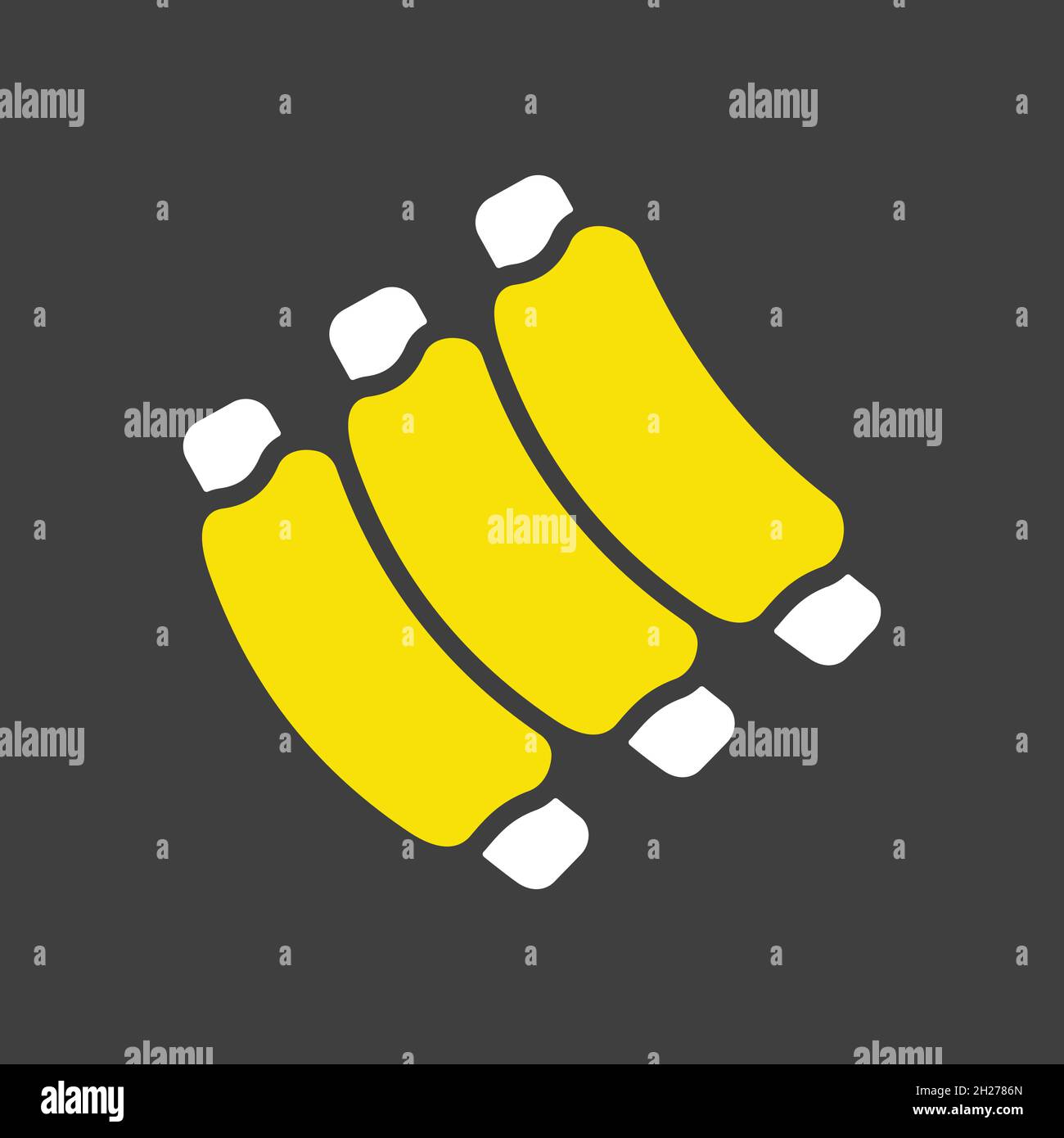 Ribs food meat glyph icon. Farm animal sign. Graph symbol for your web ...