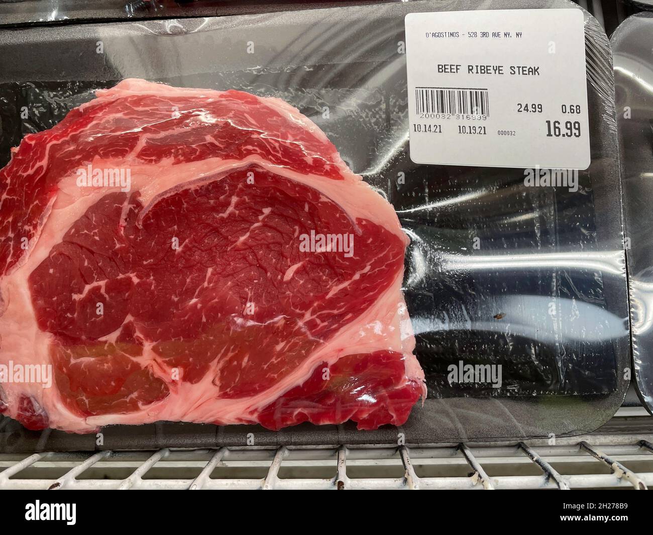 Packages of beef cuts on Sale in A NYC Supermarket, USA, 2021 Stock ...
