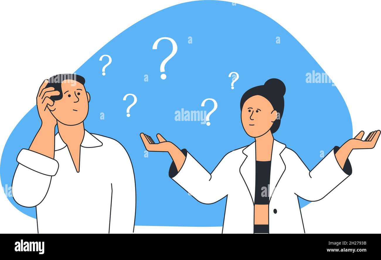 Couple thinking. Young family think, businessman in doubt. Woman man ...