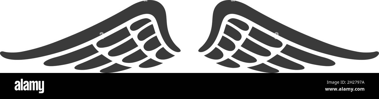 Angel freedom wings insignia template vector illustration Stock Vector ...