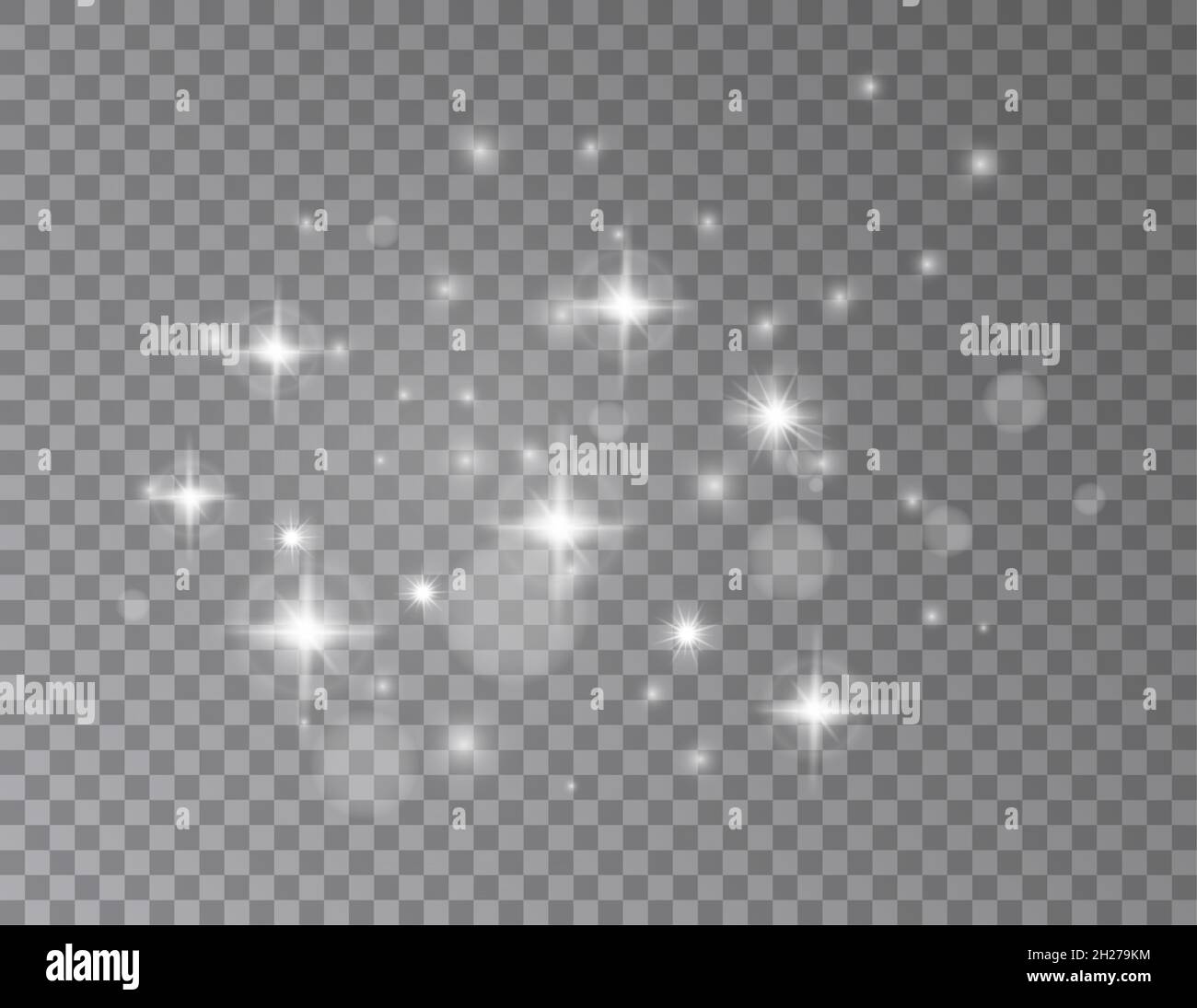 White light shine stars. Glowing burst, silver flashes. Bright ...