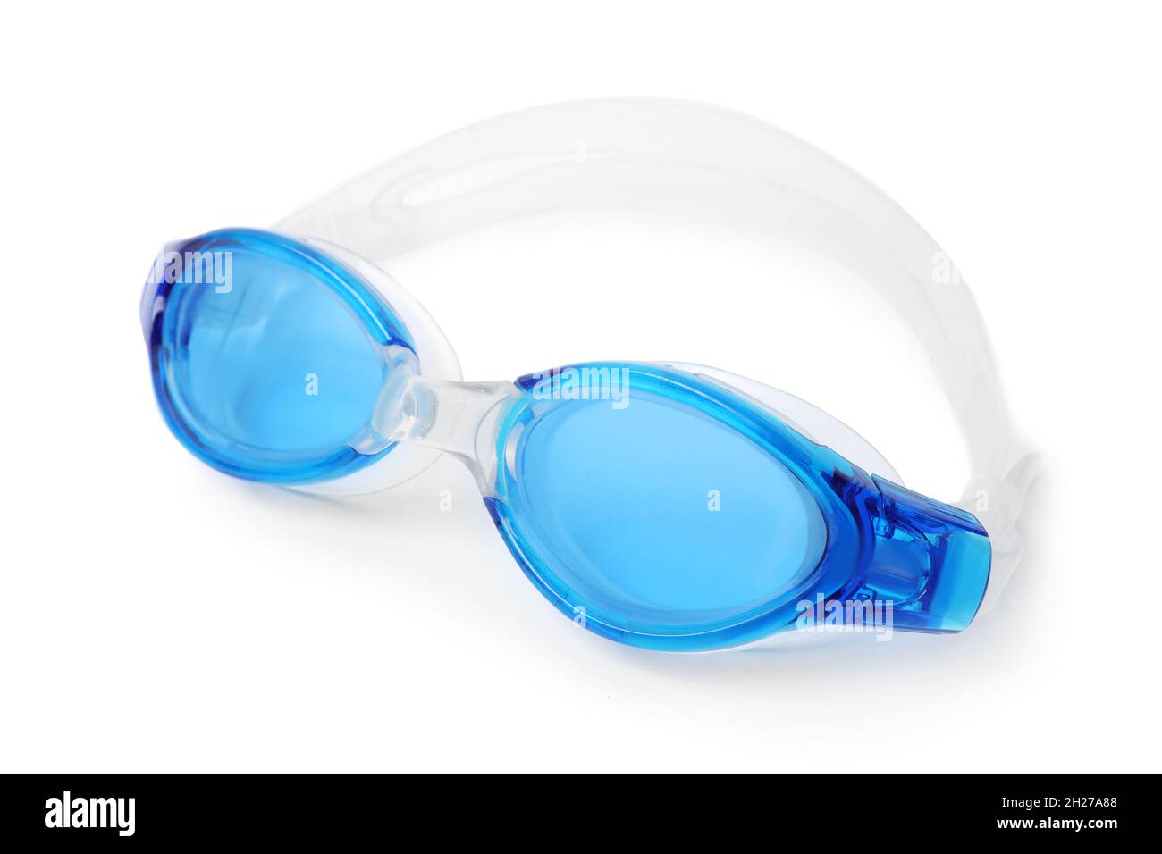 Swim goggles on white background. Beach object Stock Photo - Alamy
