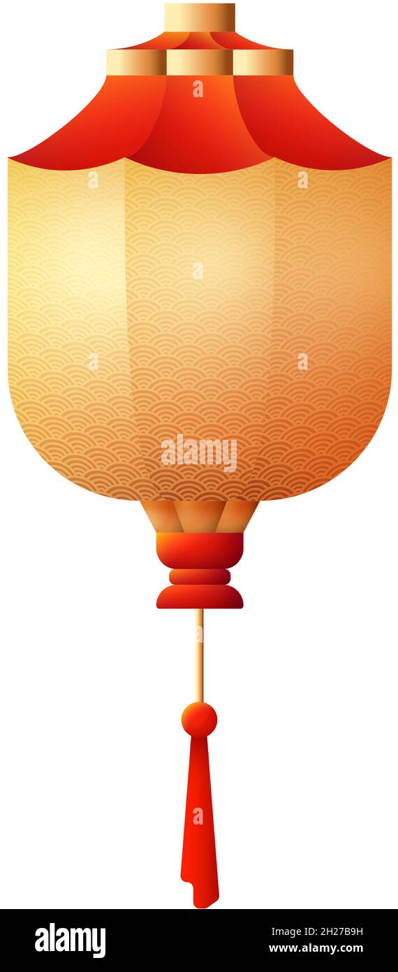 Japanese lantern. Red paper hanging chinatown lamp Stock Vector Image ...