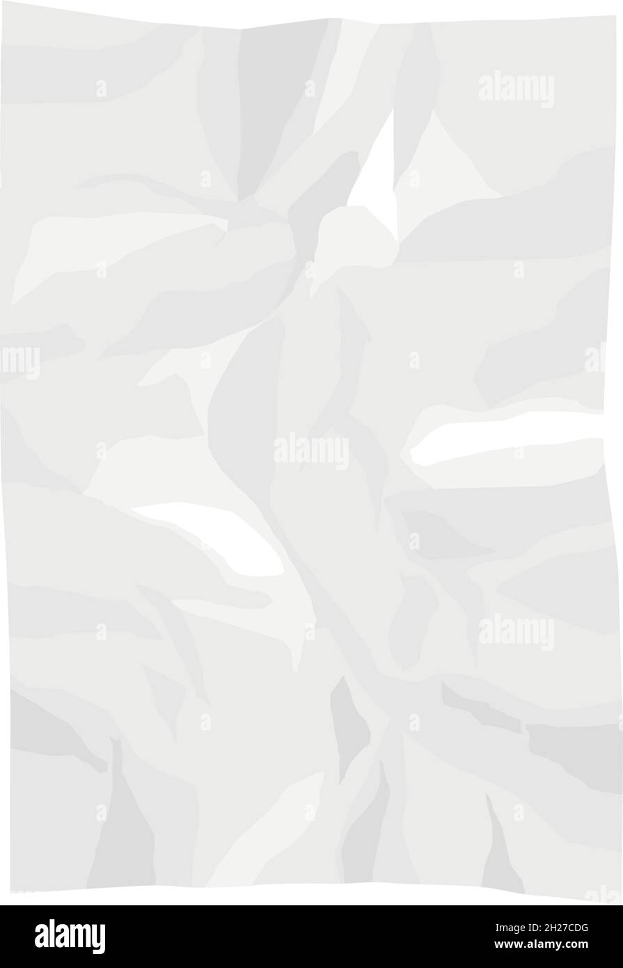 Crumpled paper sheet. Creased rough wrinkled page Stock Vector Image ...