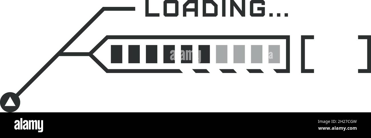 Loading bar in HUD style. Futuristic interface element Stock Vector ...