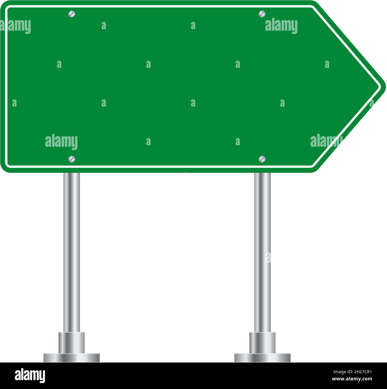 Street sign. Green highway road right direction pointer Stock Vector ...