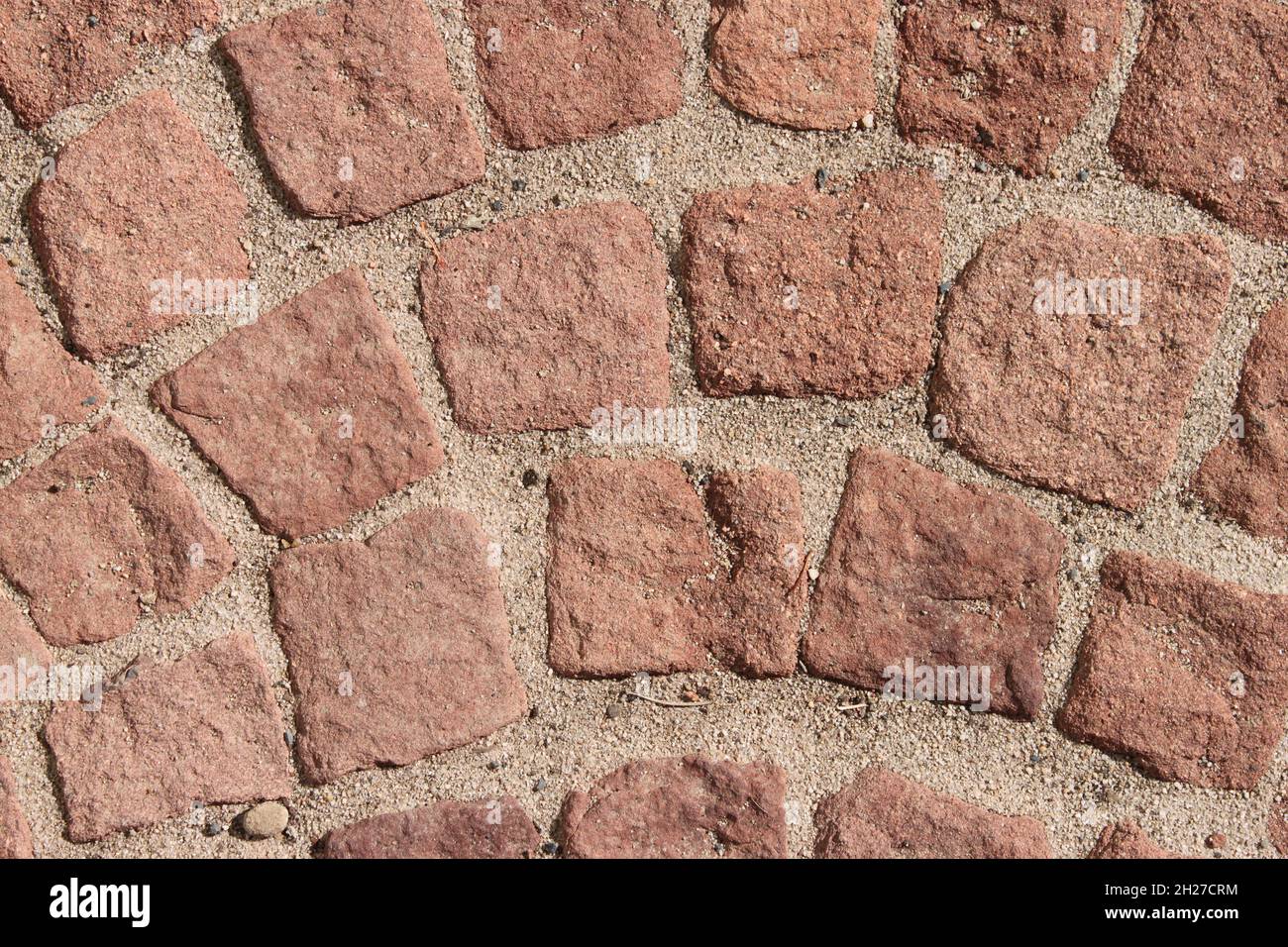 red cobblestone sidewalk Stock Photo - Alamy