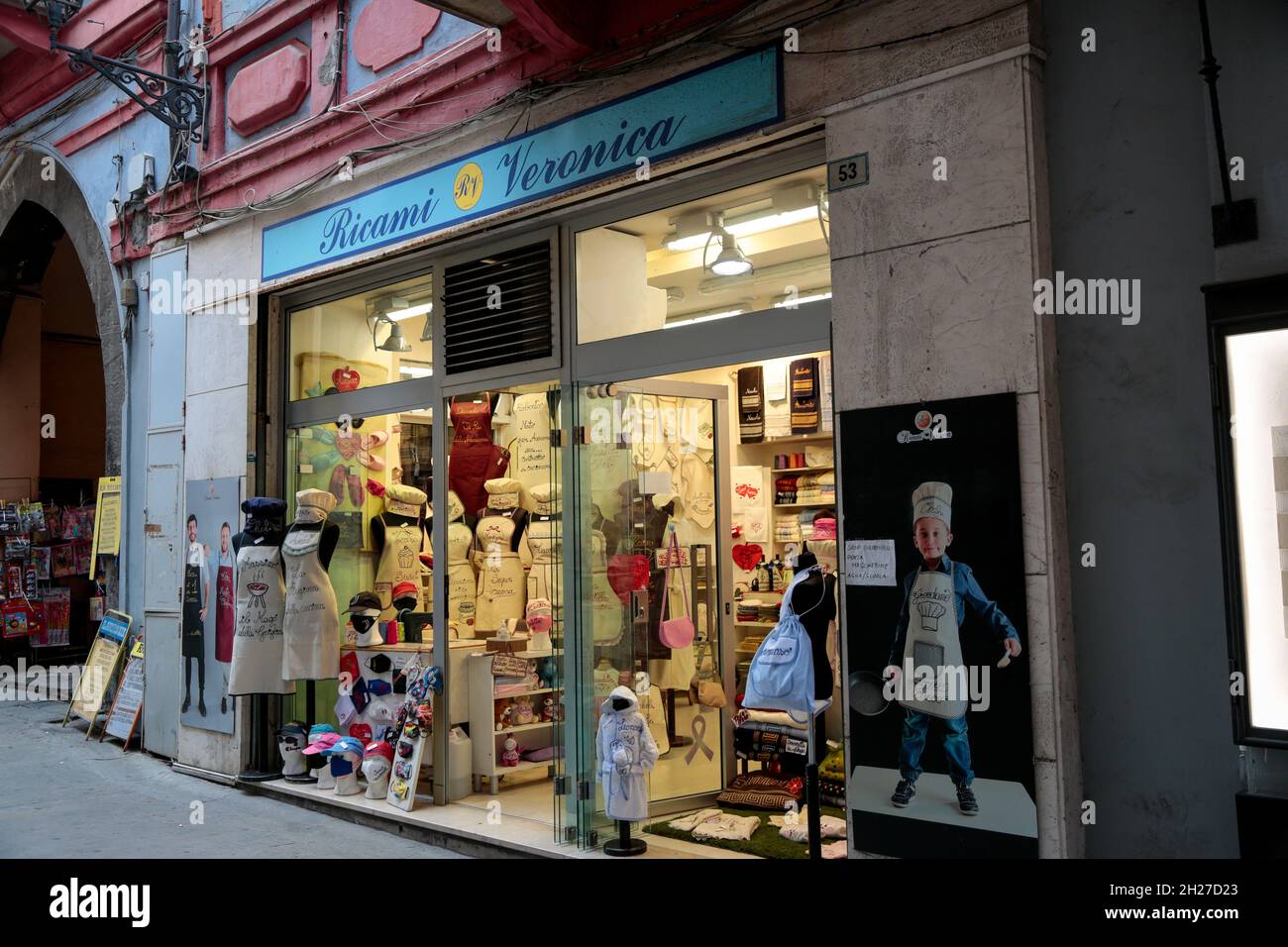 Old town of Sanremo known as Pigna, Italian mediaval city of the ...