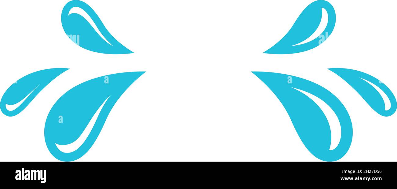Teardrops Water drops. Aqua splash cartoon tears raindrops Stock Vector ...