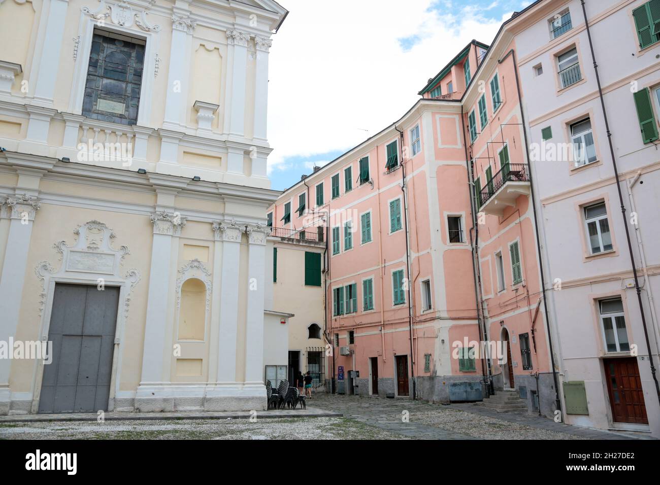 Old town of Sanremo known as Pigna, Italian mediaval city of the ...