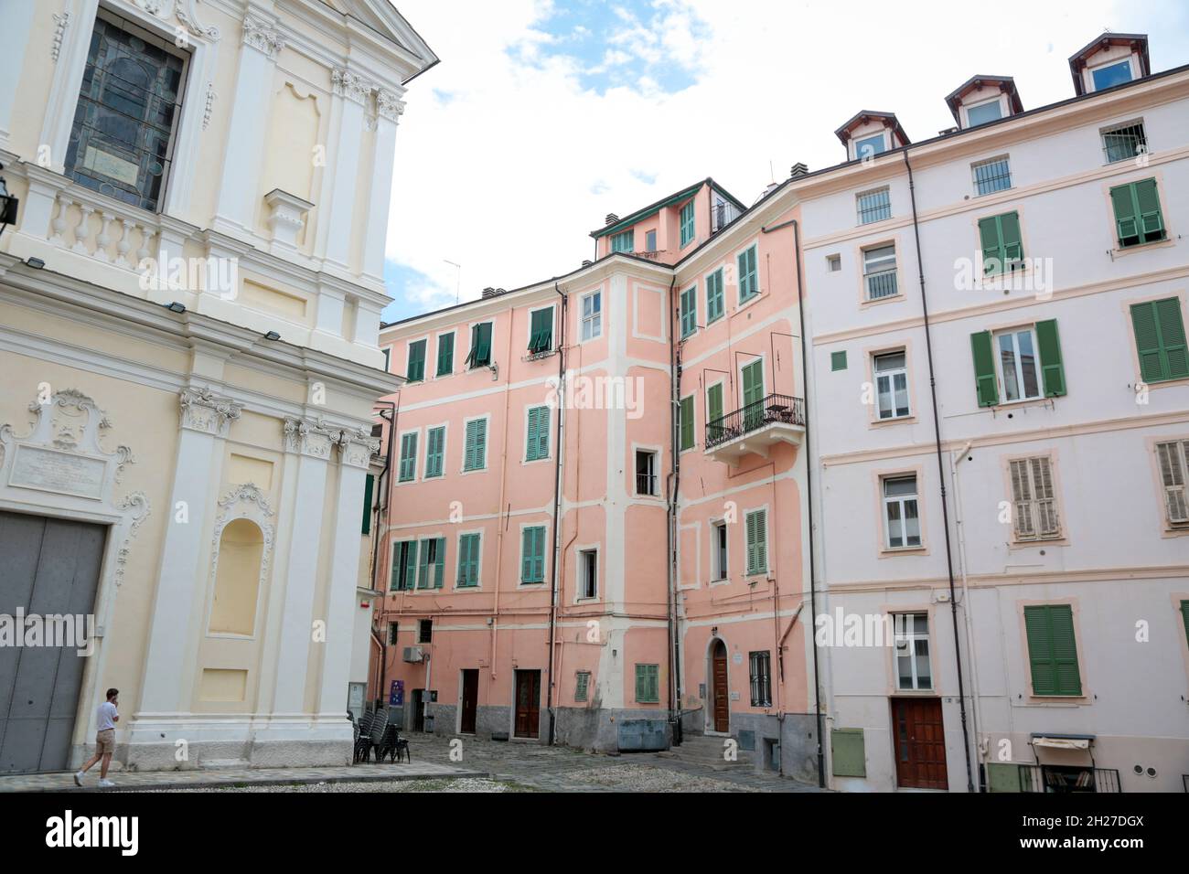 Old town of Sanremo known as Pigna, Italian mediaval city of the ...