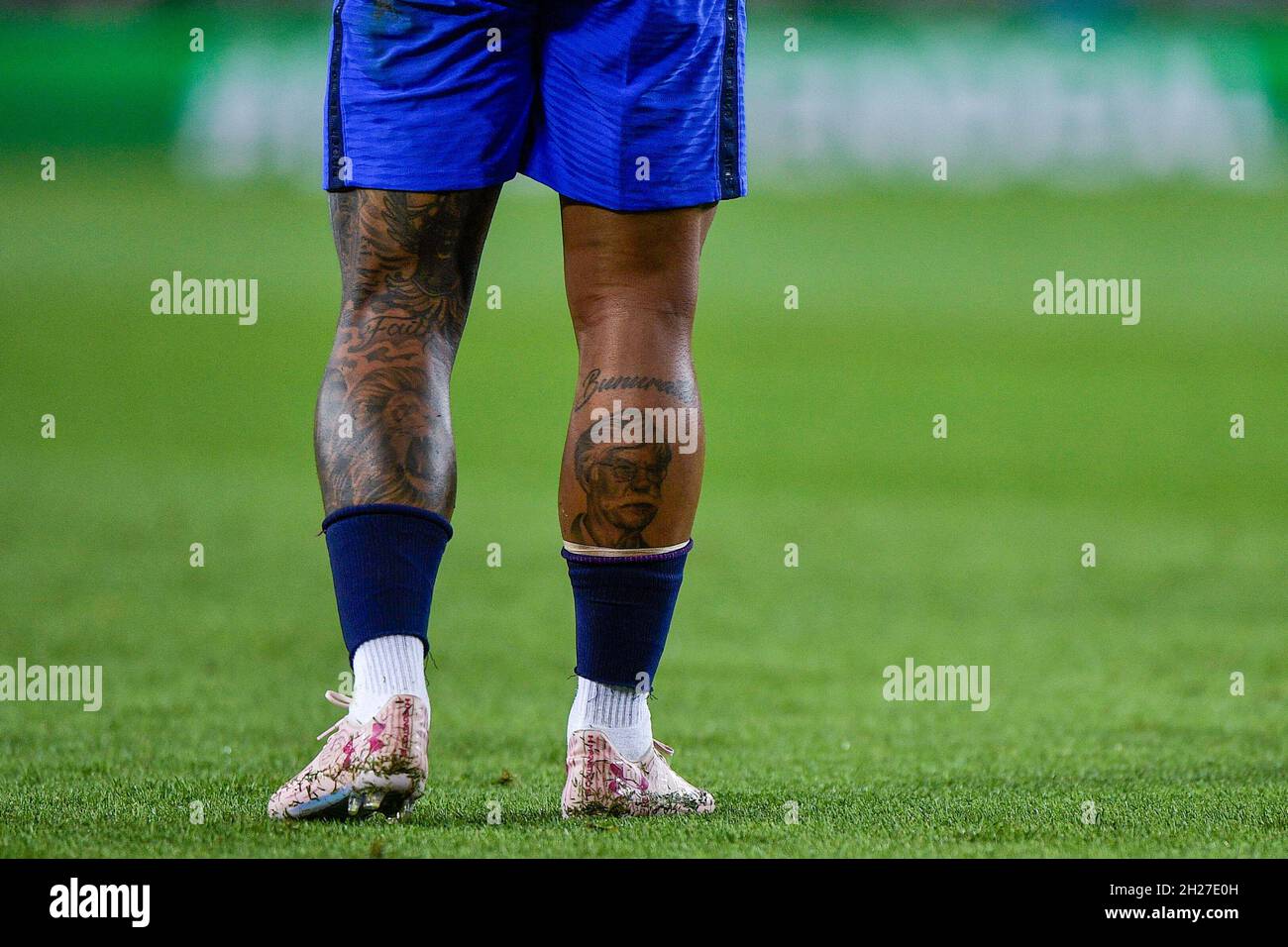 BARCELONA, SPAIN - OCTOBER 20: Detailed view of Memphis Depay of FC ...
