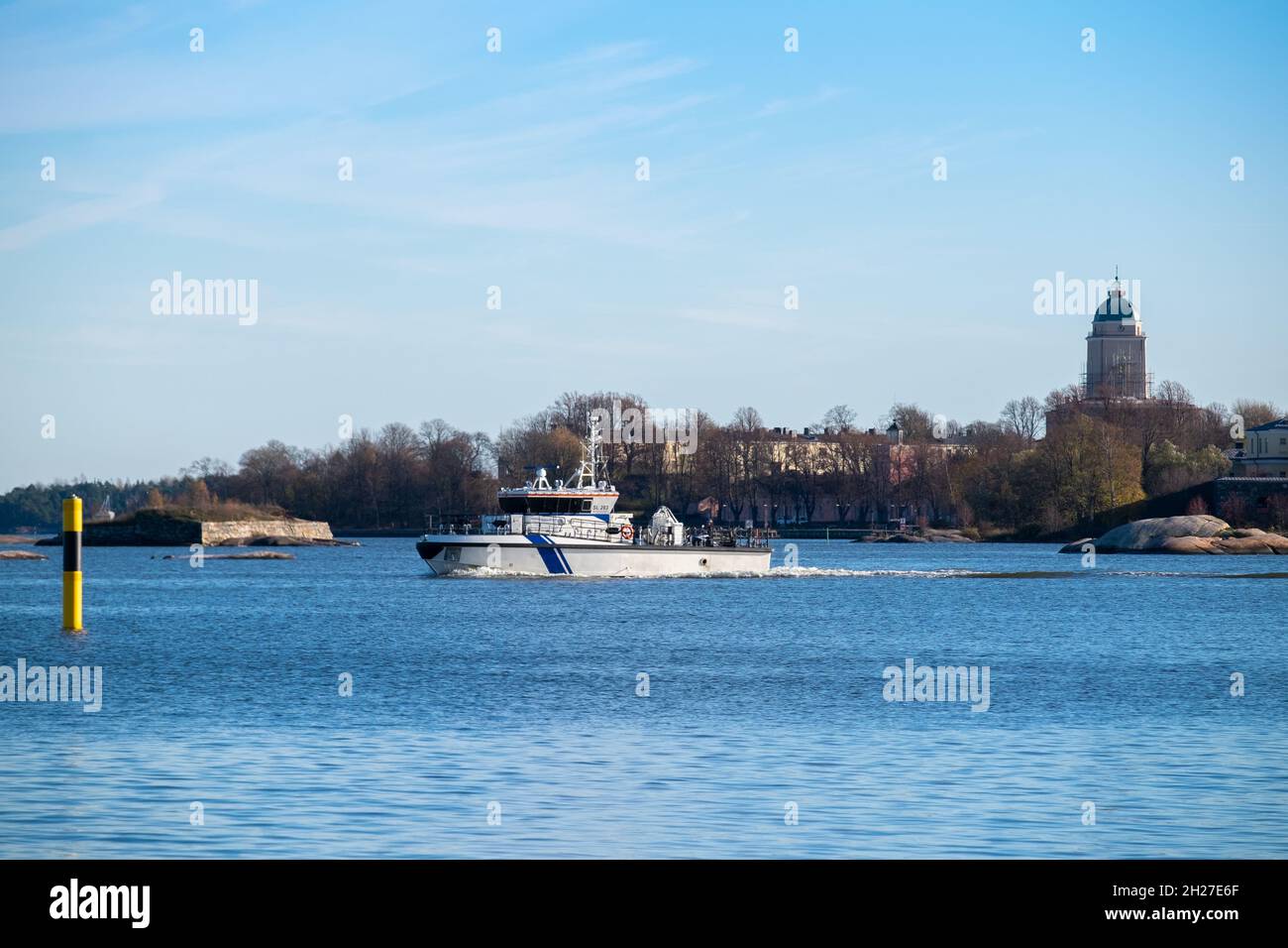 Helsinki / Finland - OCTOBER 19, 2021: Finnish coast guard boat SL203 ...