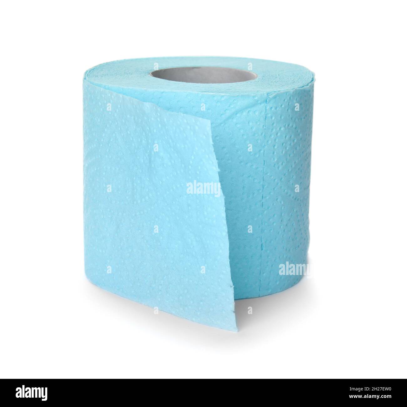 Color toilet paper roll on white background Stock Photo - Alamy