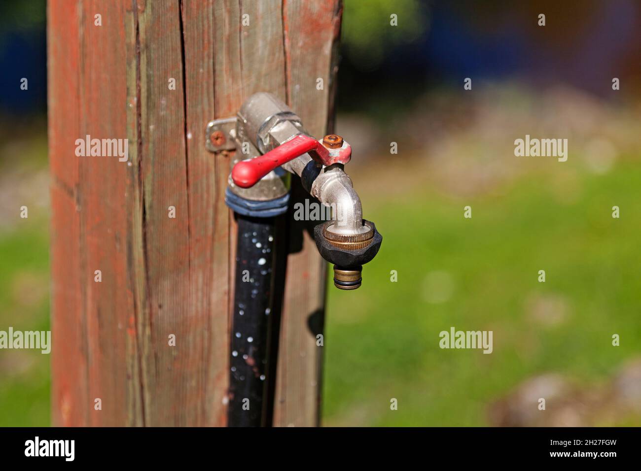outdoor tap with hot water Stock Photo - Alamy