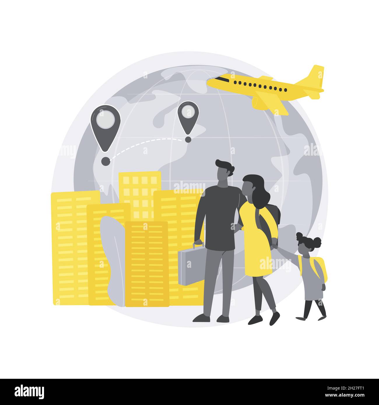 Immigration abstract concept vector illustration Stock Vector Image ...