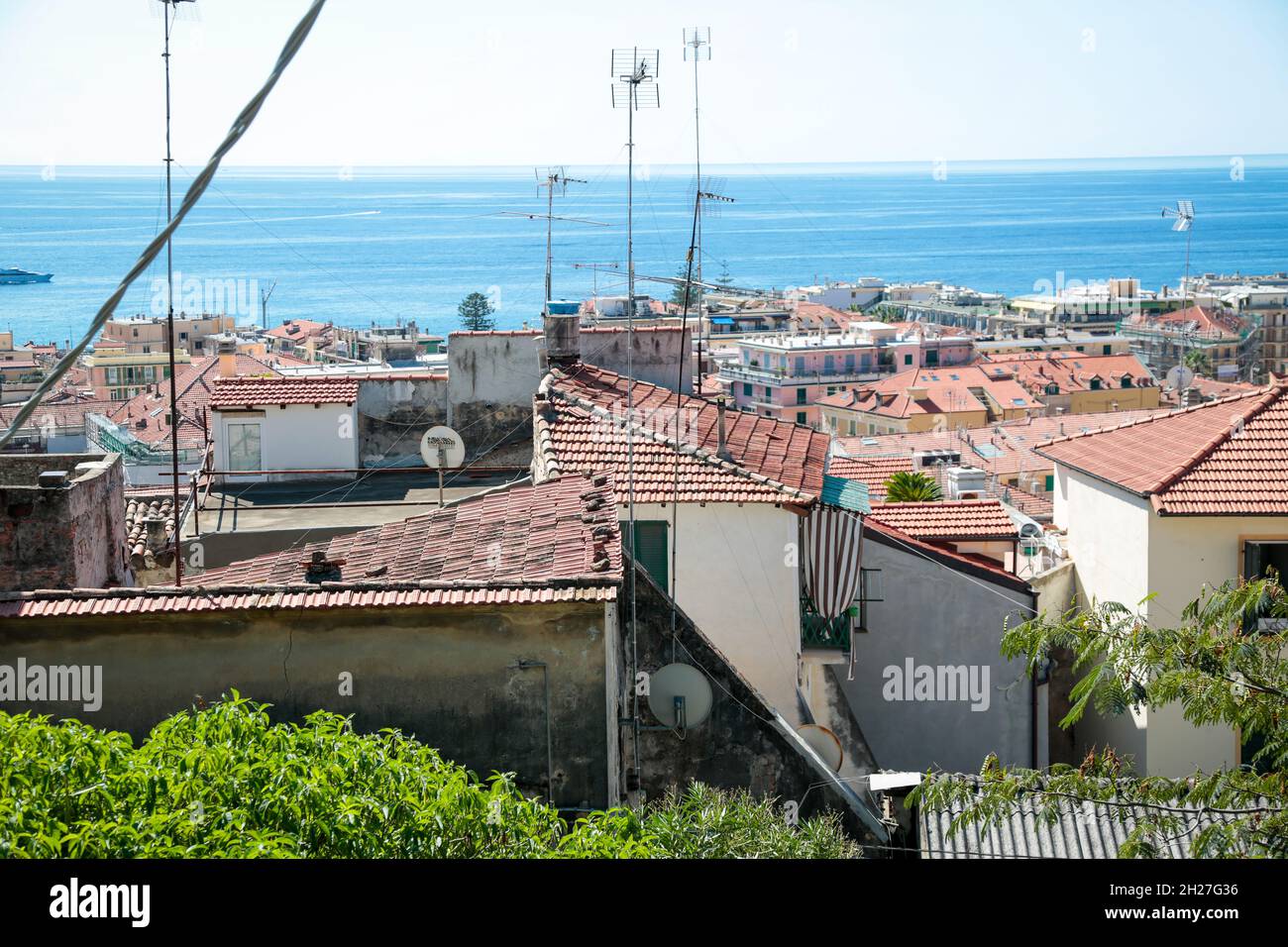 Old town of Sanremo known as Pigna, Italian mediaval city of the ...