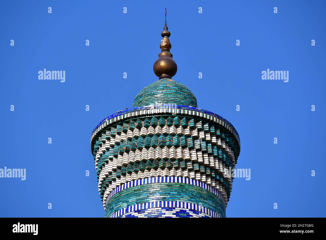 Islam Khoja minaret, Itchan Kala, Ichan-Qаl’а, Khiva, Xorazm Region, Uzbekistan, Central Asia ...