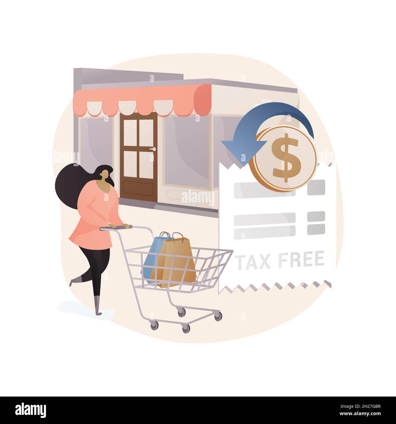Tax free service abstract concept vector illustration Stock Vector ...