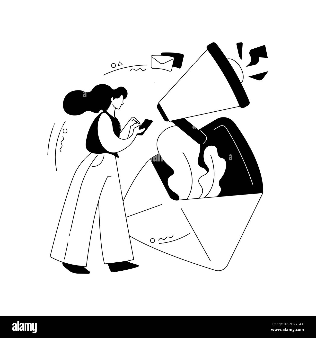 Newsletter abstract concept vector illustration Stock Vector Image ...