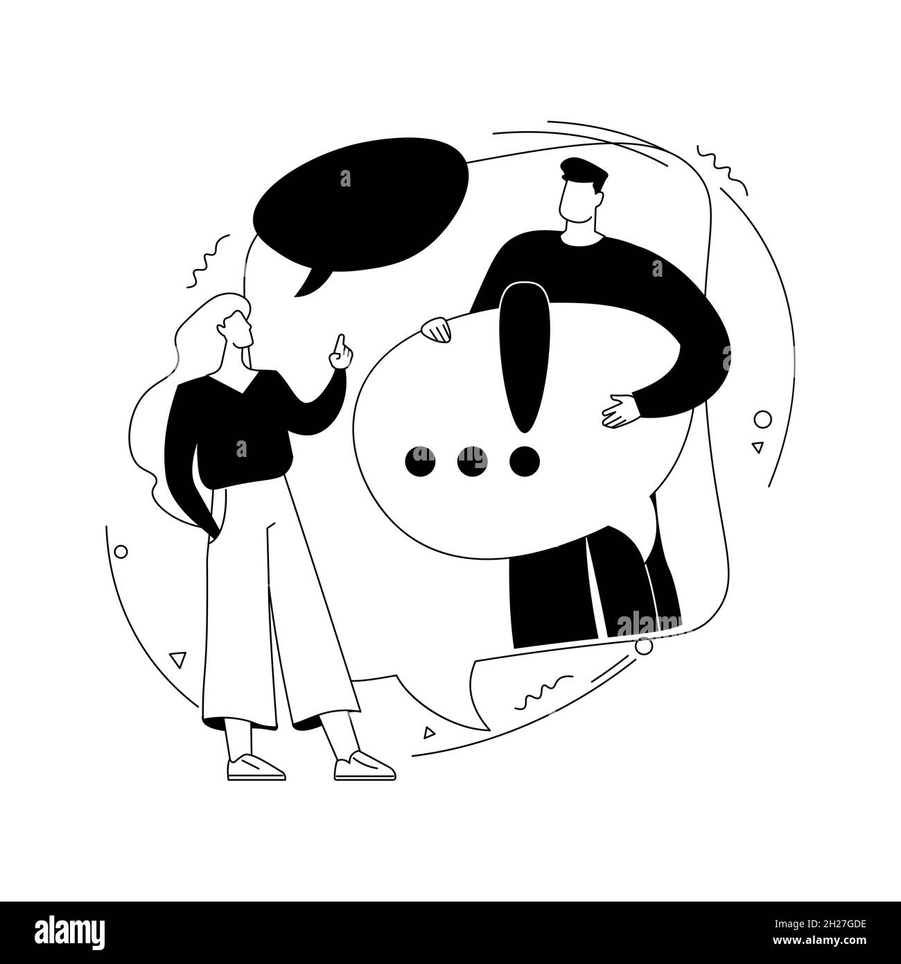 Discussion abstract concept vector illustration Stock Vector Image ...