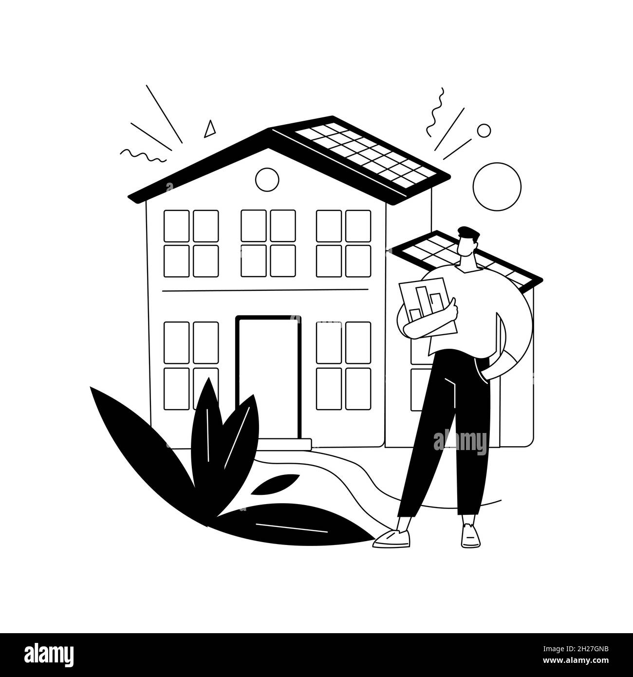 Eco house abstract concept vector illustration Stock Vector Image & Art ...