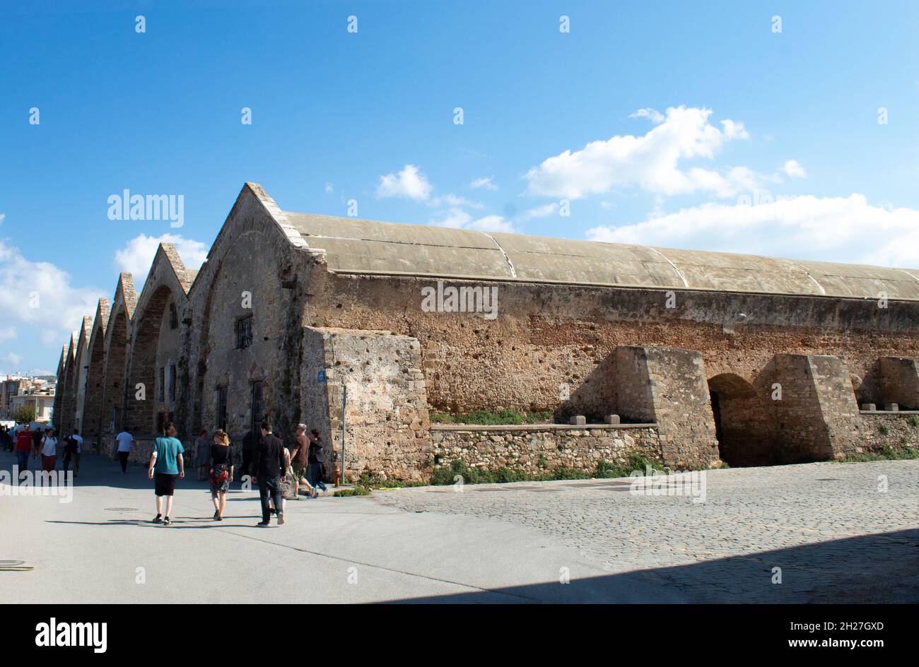 Chania, Greece Venetian Arsenal The historic boat building and repair ...