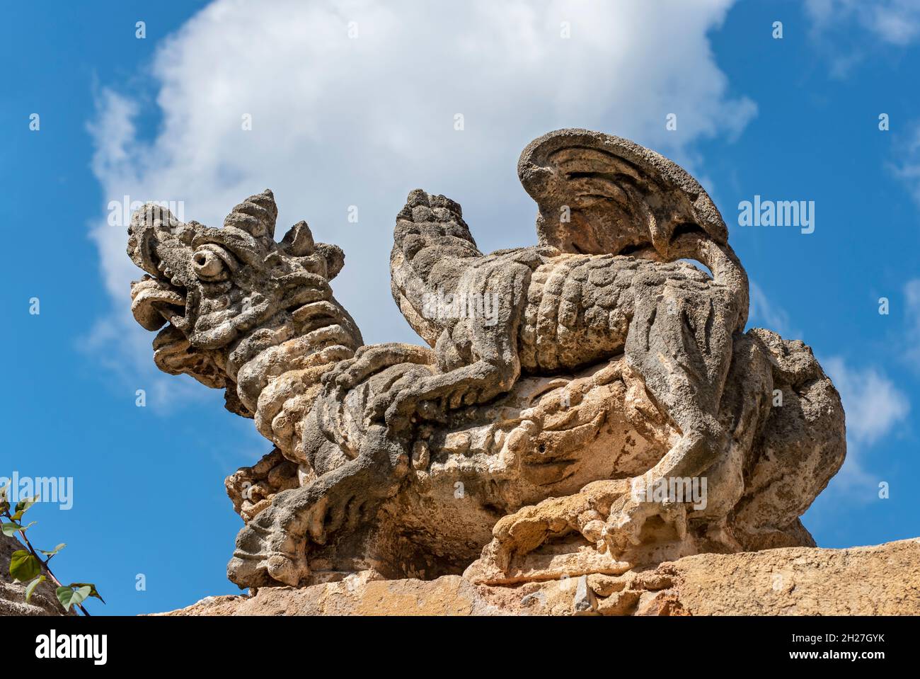 Monster statue, Villa Palagonia, Bagheria, Sicily, Italy Stock Photo ...