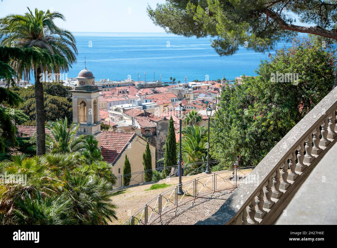 Old town of Sanremo known as Pigna, Italian mediaval city of the ...