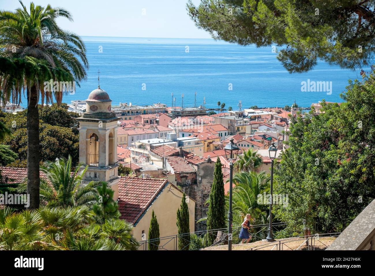 Old town of Sanremo known as Pigna, Italian mediaval city of the ...