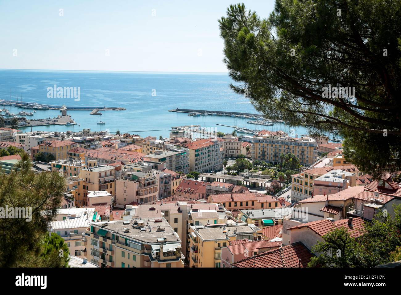 Old town of Sanremo known as Pigna, Italian mediaval city of the ...