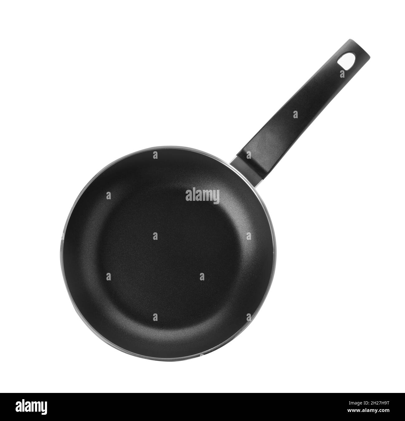 Modern clean frying pan isolated on white, top view Stock Photo - Alamy